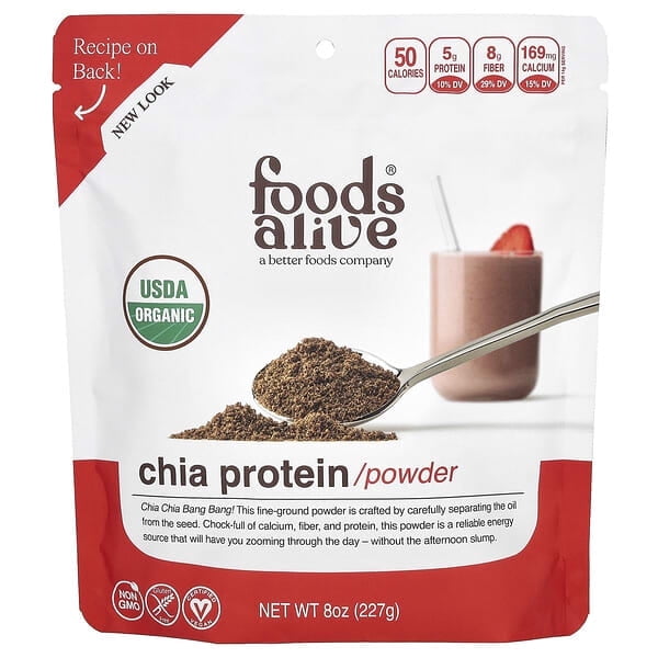 Foods Alive, Organic Chia Protein Powder, 8 oz - Walmart.com