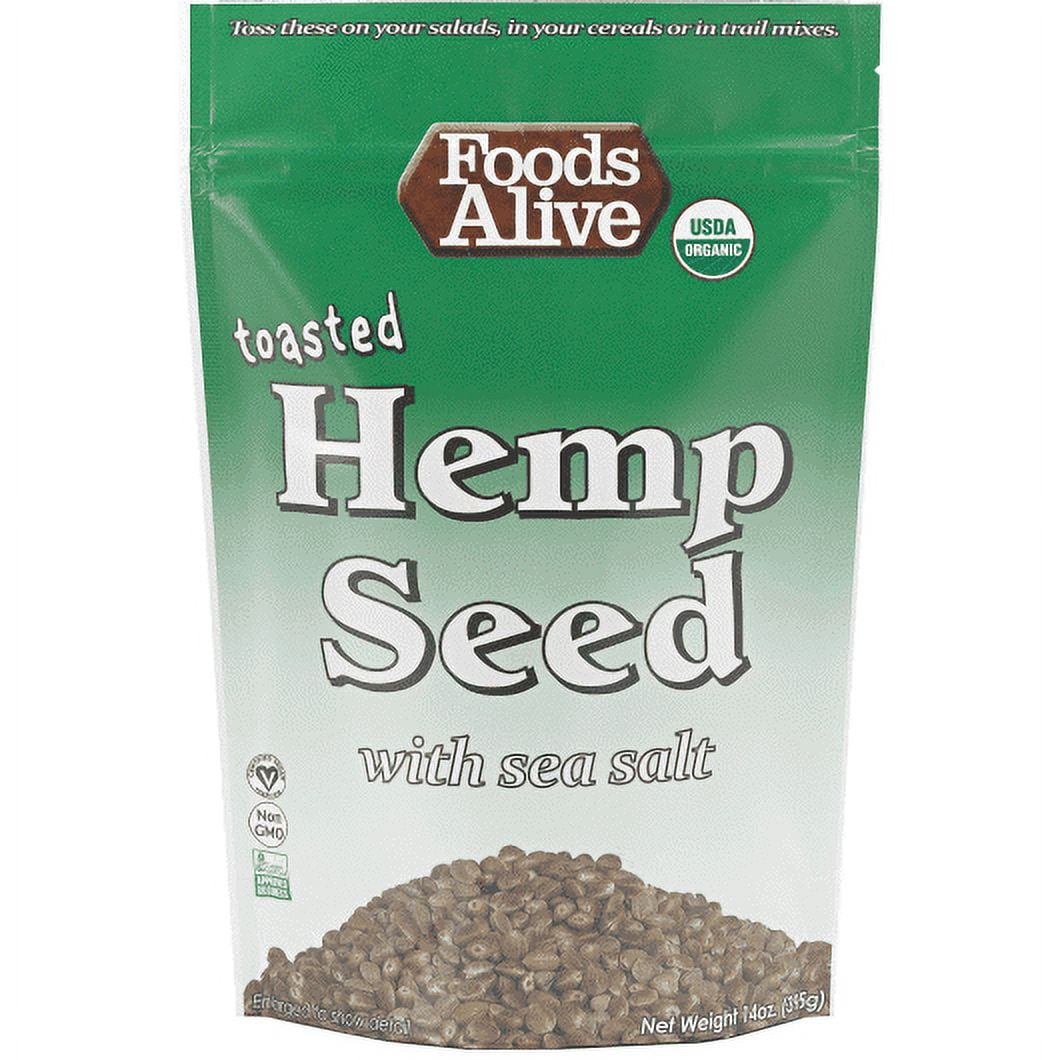 Foods Alive Toasted Hemp Seed with Sea Salt 14 oz - Vegan - Walmart.com