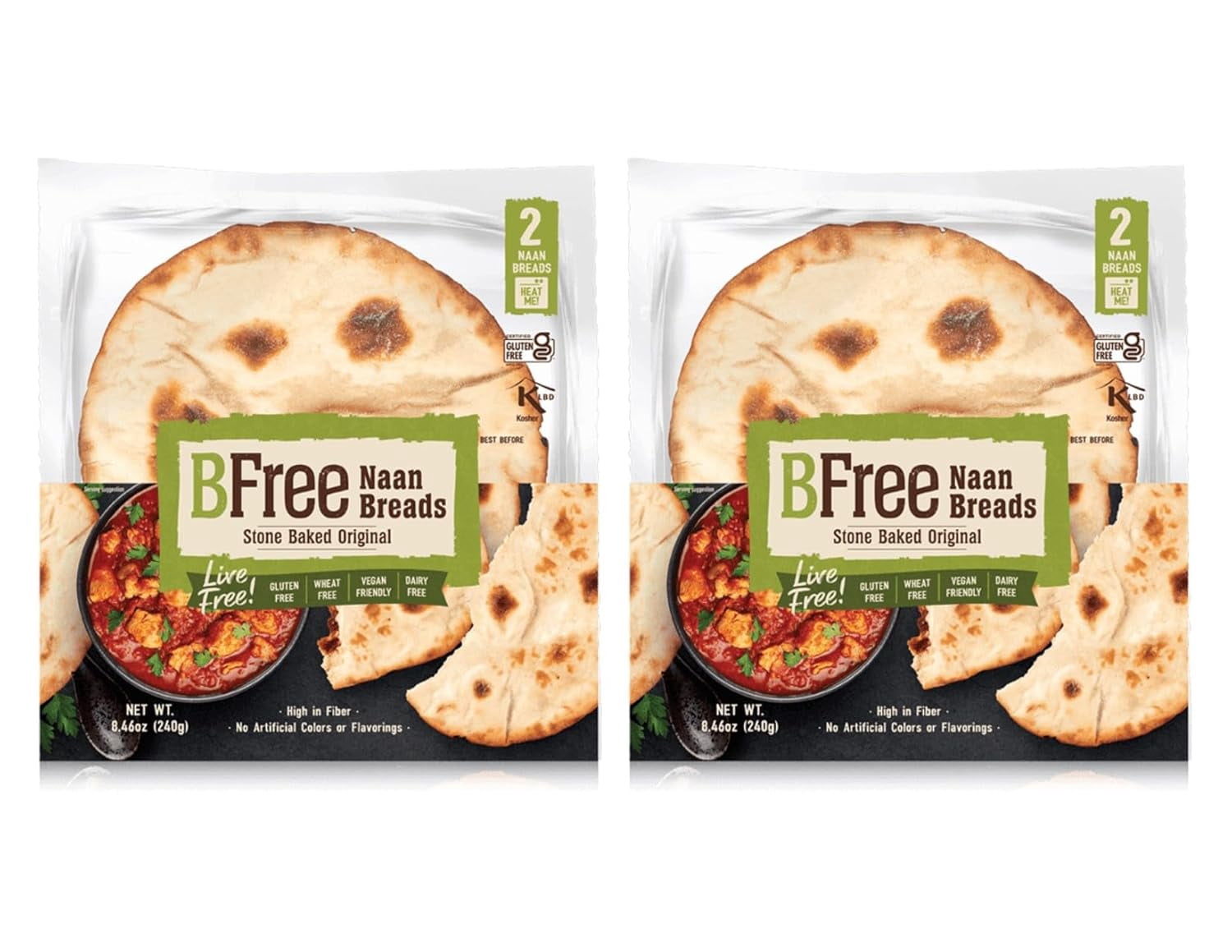 Foods Stone Baked Naan Bread, 8.46 Oz. - Pack of 2-4 Breads Total ...
