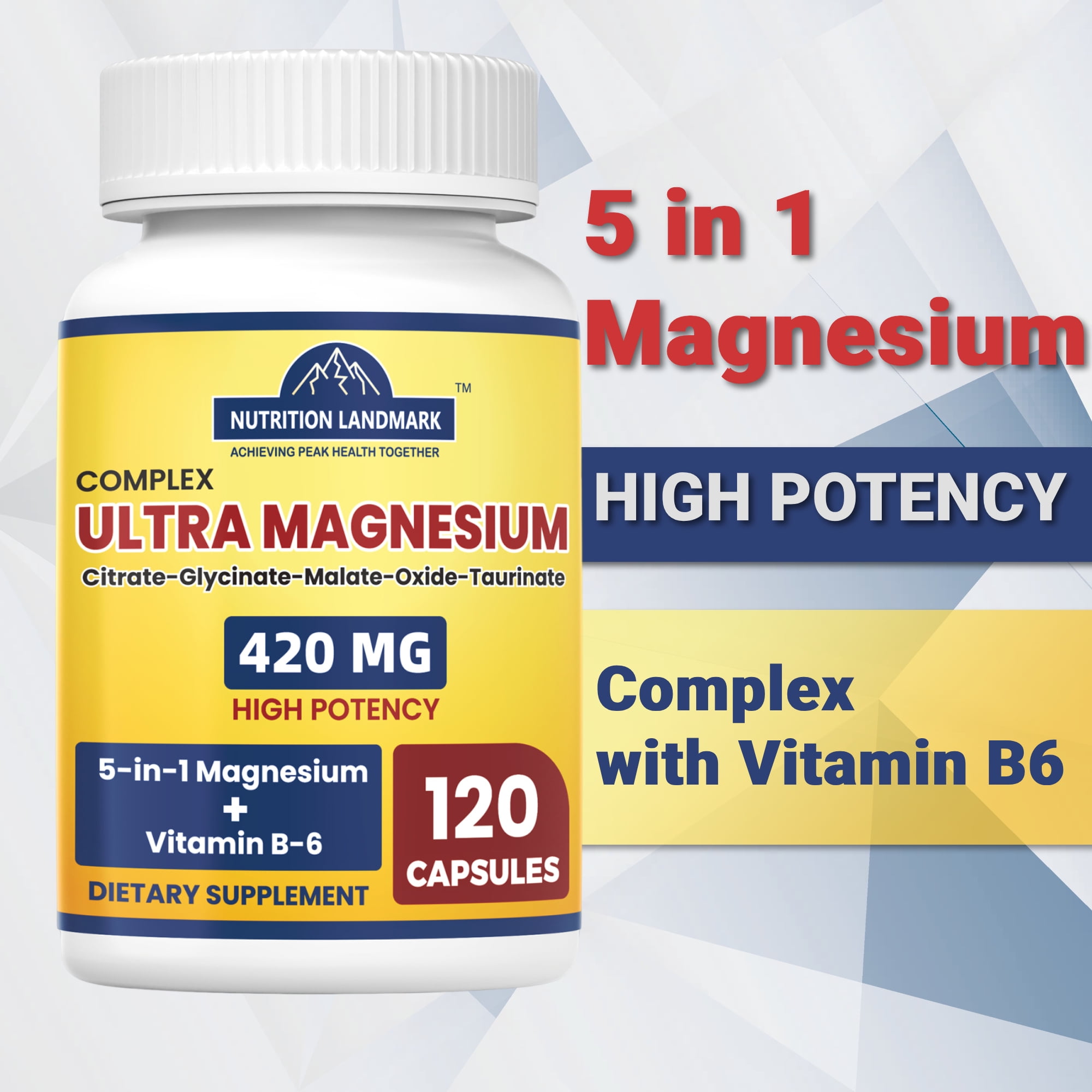 Foods Supplements, Magnesium Transporters with 5 Forms of Magnesium for ...