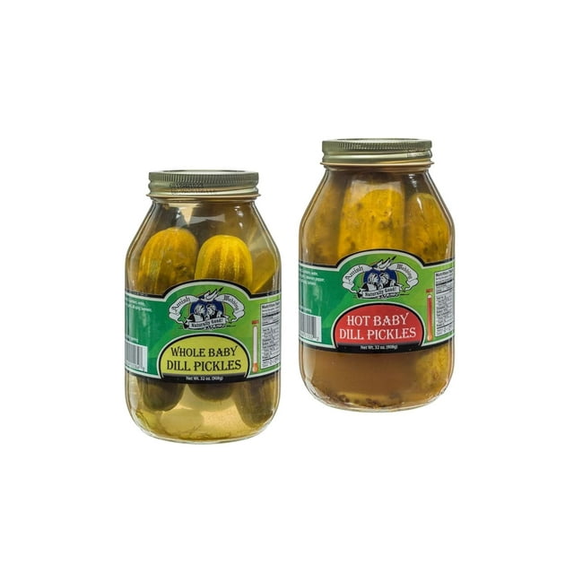 Foods Whole Baby Dill Pickles Whole Hot Baby Dill Pickles 32 oz. Jars ...