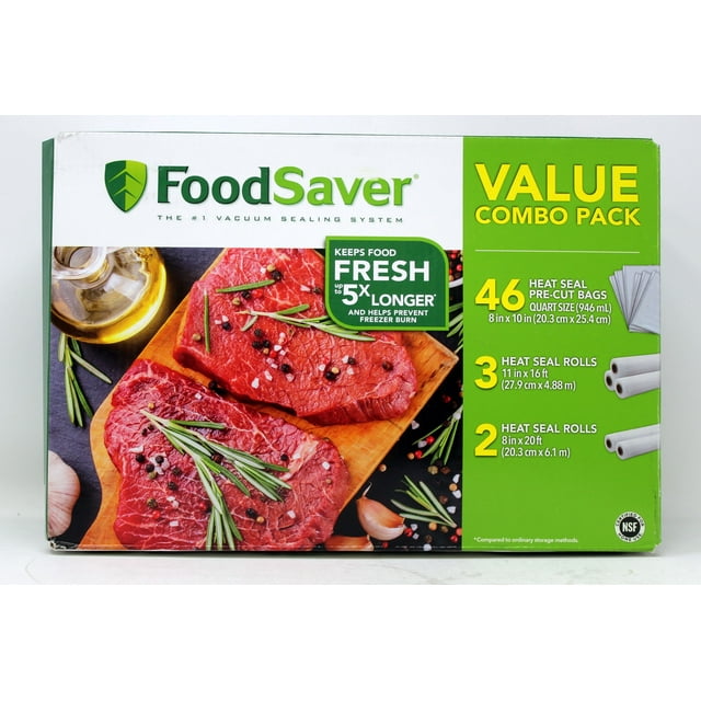 Foodsaver Value Combo Pack Heat Seal Bags & Rolls - Walmart.com