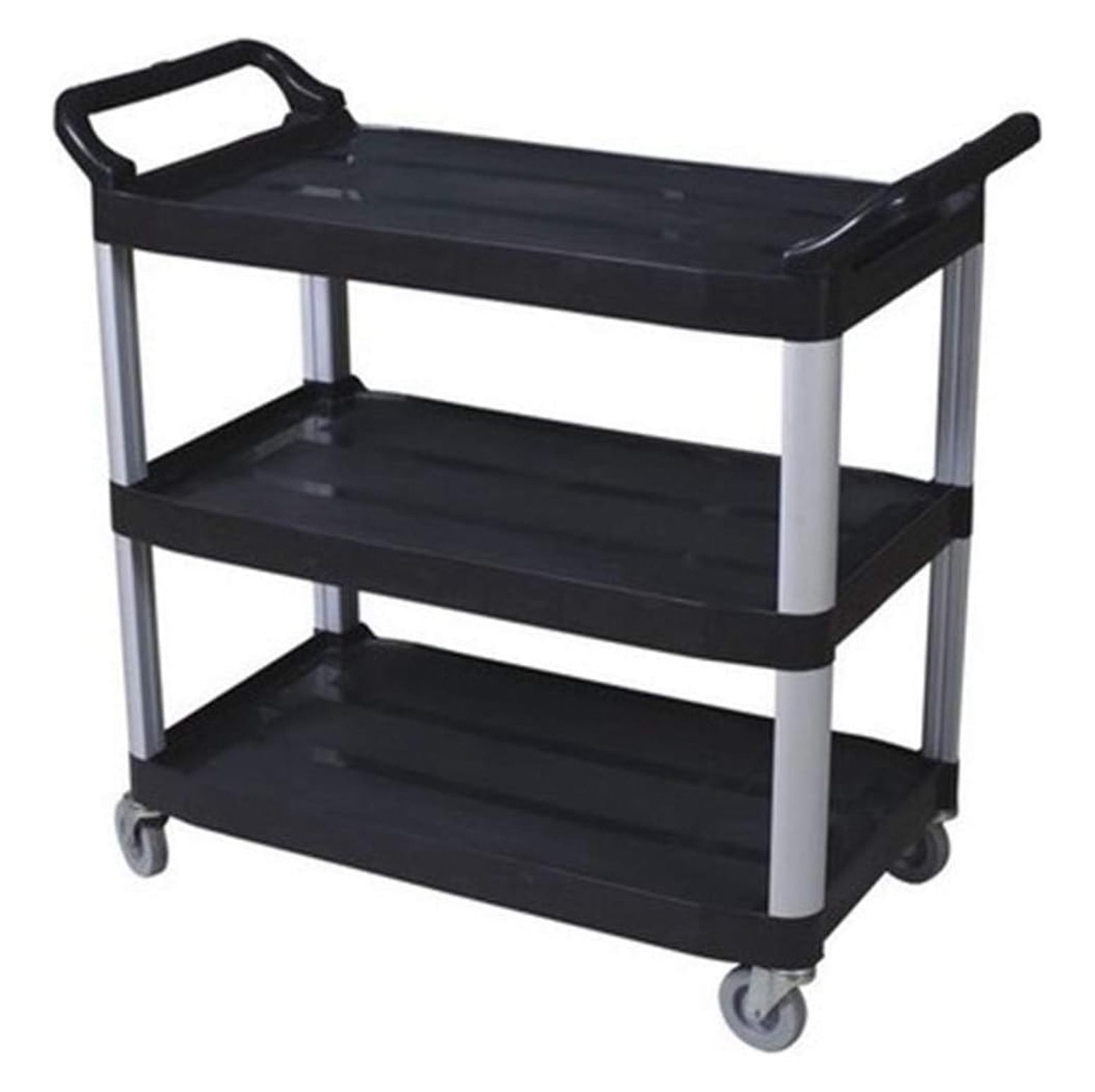 Foodservice Cart 330lbs Capaticy 3 Shelf Utility Cart Push Transfer ...