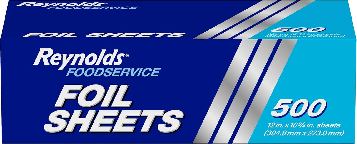 Foodservice Pre-Cut Aluminum Foil Sheets, Great for Concessions ...