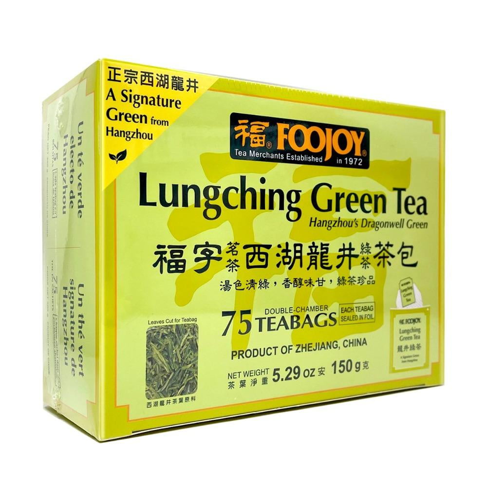 Foojoy Lungching Green Tea 75 Tea Bags 5.29 Oz (150 g) - Walmart.com