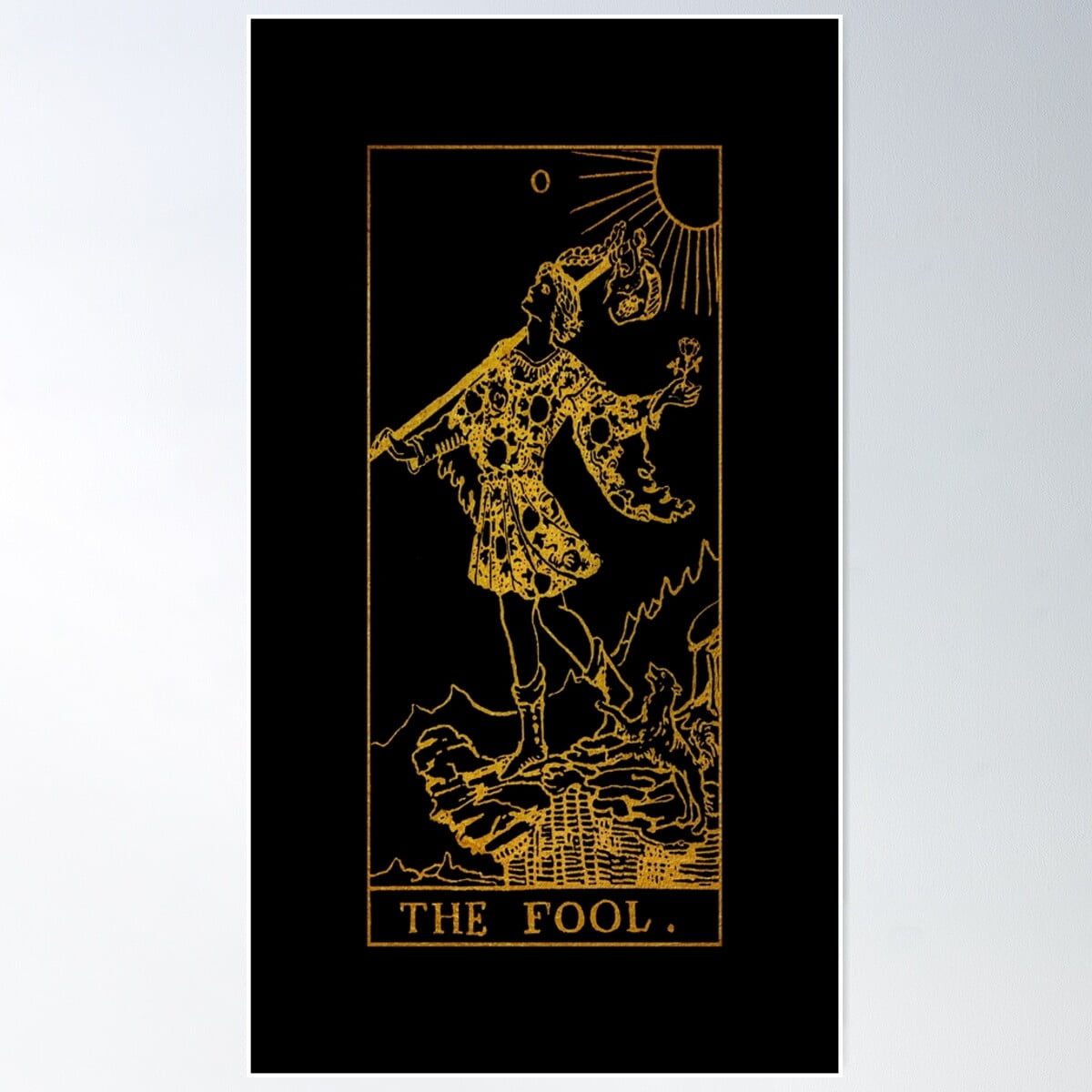 The Fool Tarot Card | Gold And Black | Major Arcana Of The Rws Deck ...