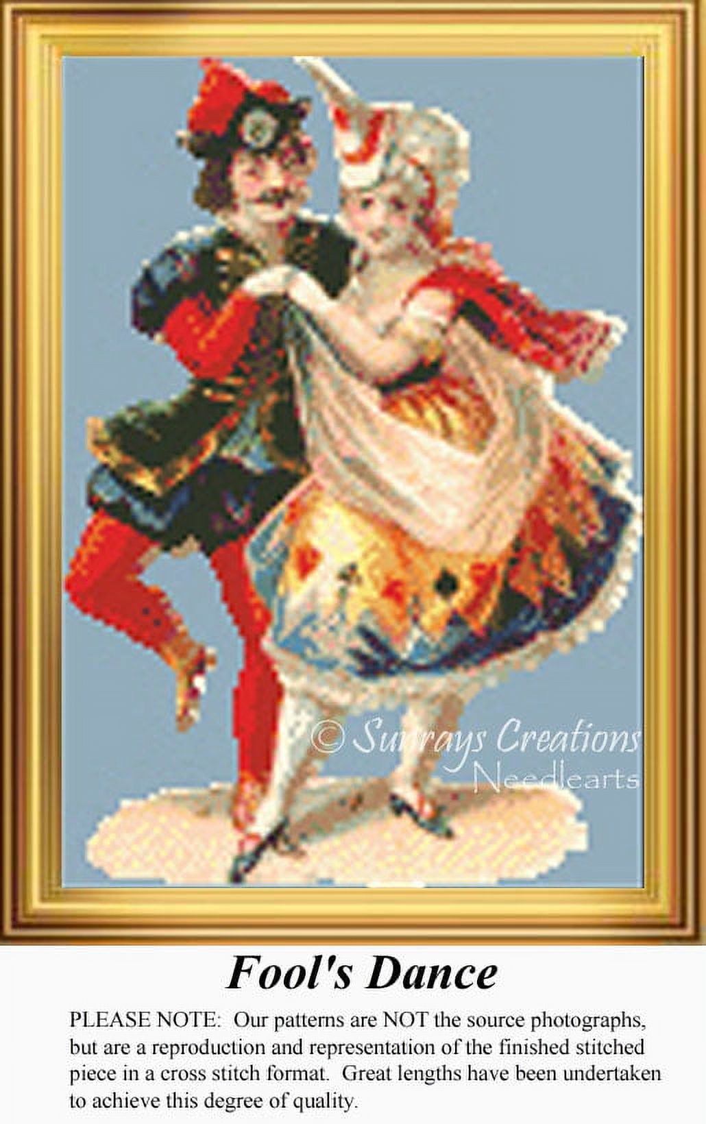 Fool's Dance, Vintage Counted Cross Stitch Pattern (Pattern Only, You ...