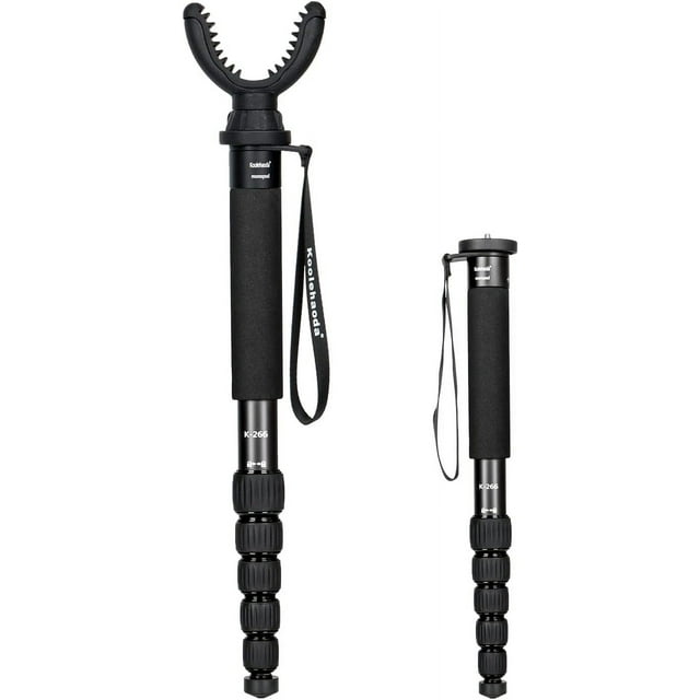 Fooletu Shooting Stick Monopod with 360 Degree Rotate U Yoke Holder Gun ...