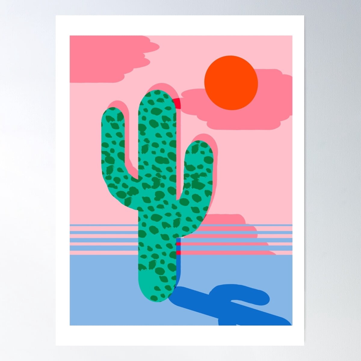 No Foolin - Retro Throwback Neon Art Design Minimal Abstract Cactus ...
