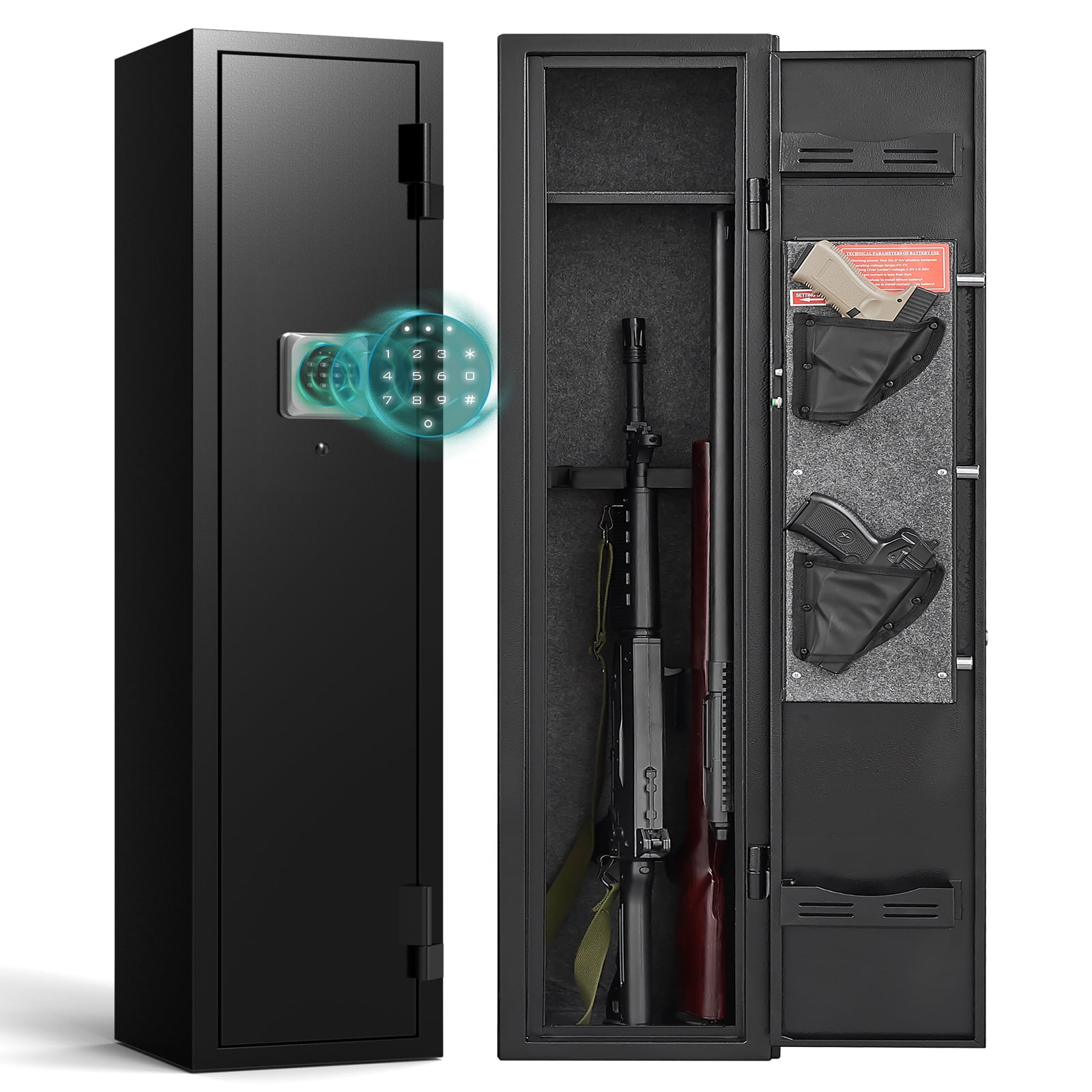 Foorsun 2-3 Rifle Safe, Gun safes for Home Rifle and Pistols, Digital ...