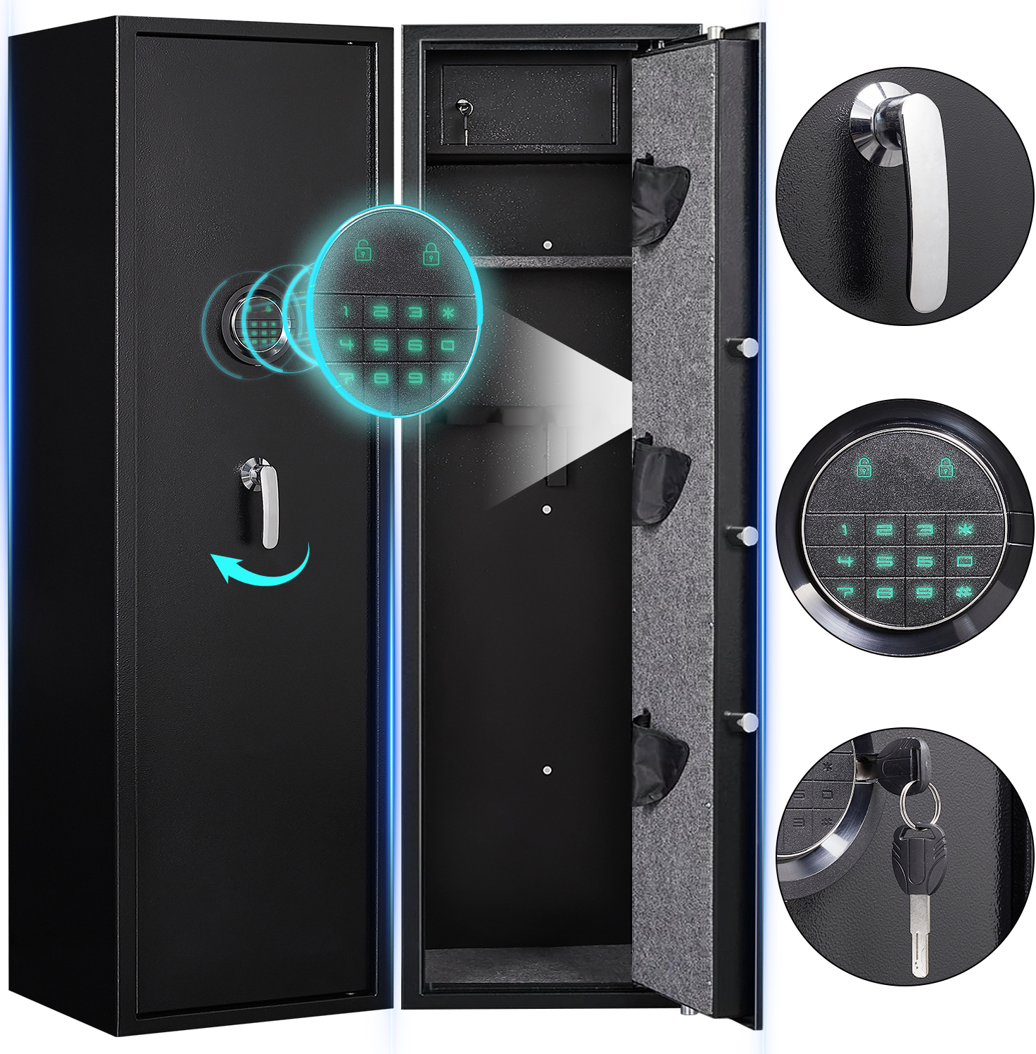 LOCKDOWN HANDGUN RACK 4 GUNS METAL BLACK - Walmart.com