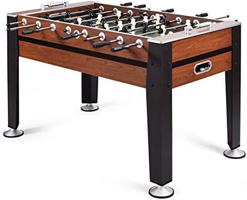 Foosball Table, 54” Full Sized Soccer Game Table with 2 Footballs, Game ...