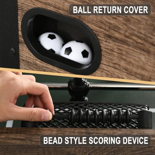 Foosball Table, 54" Soccer Games Table Competition Sized Wooden Arcade ...