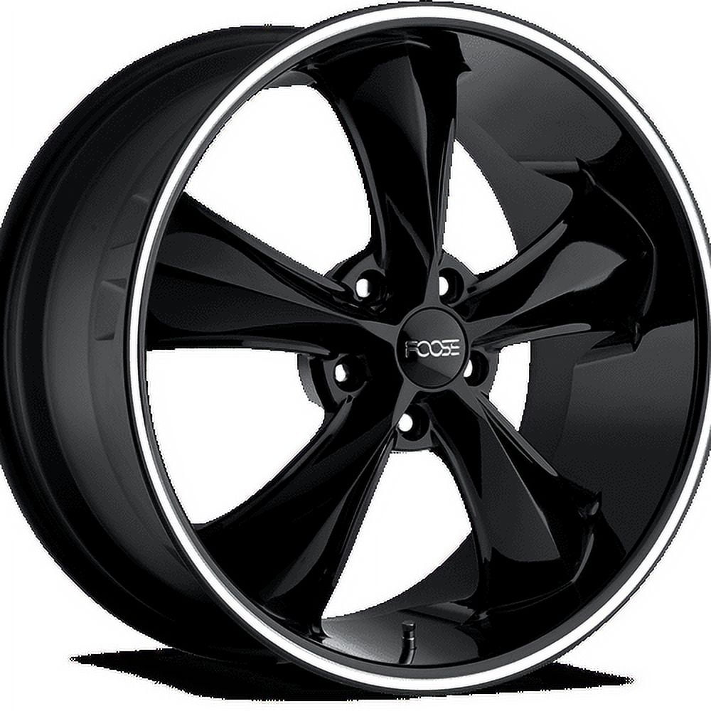Foose 1PC Aluminum Rim F104 LEGEND 20X8.5in Gloss Black Milled Finish ...