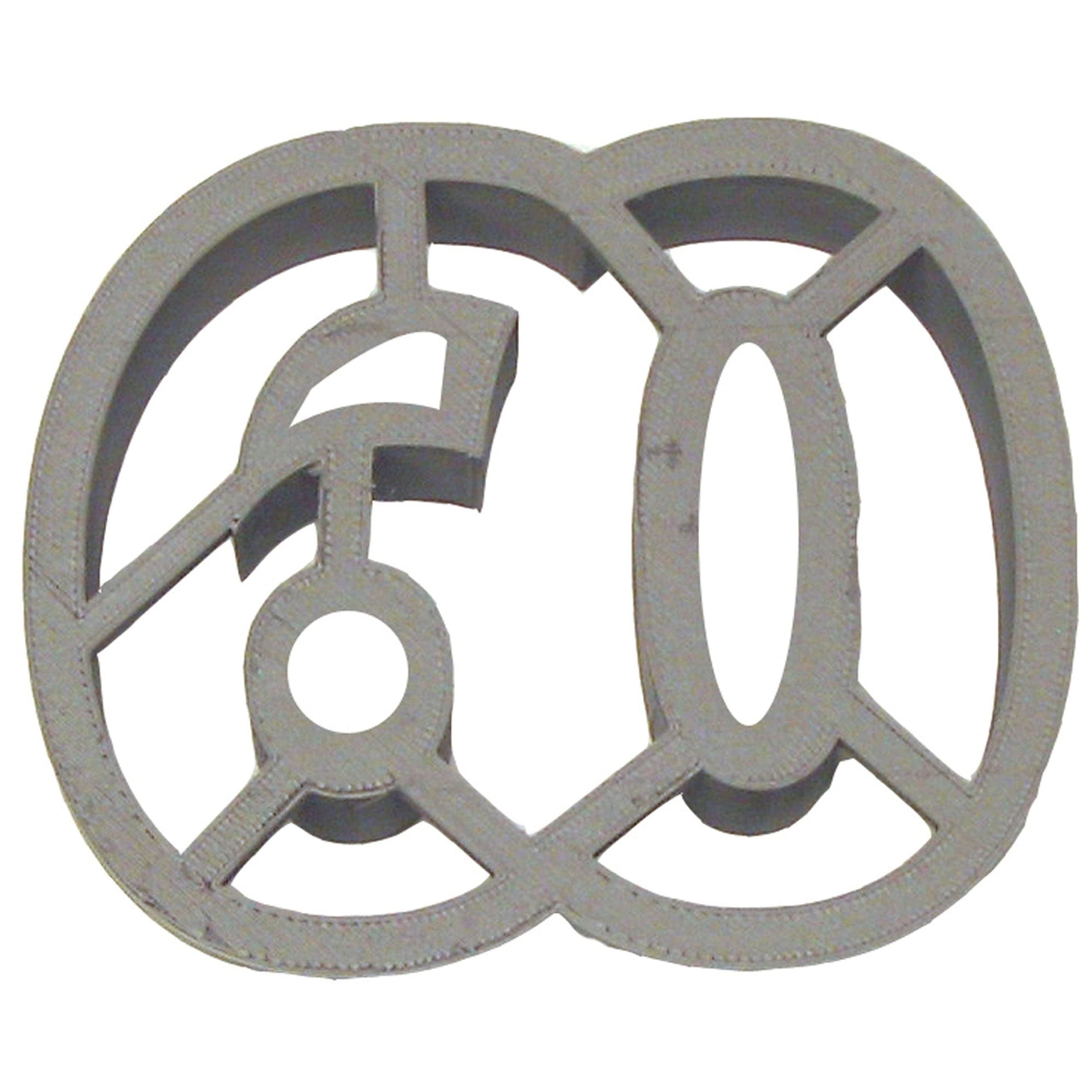 Foose Brand Number 60 Cookie Cutter – Food Safe Plastic - 3.75 inch ...