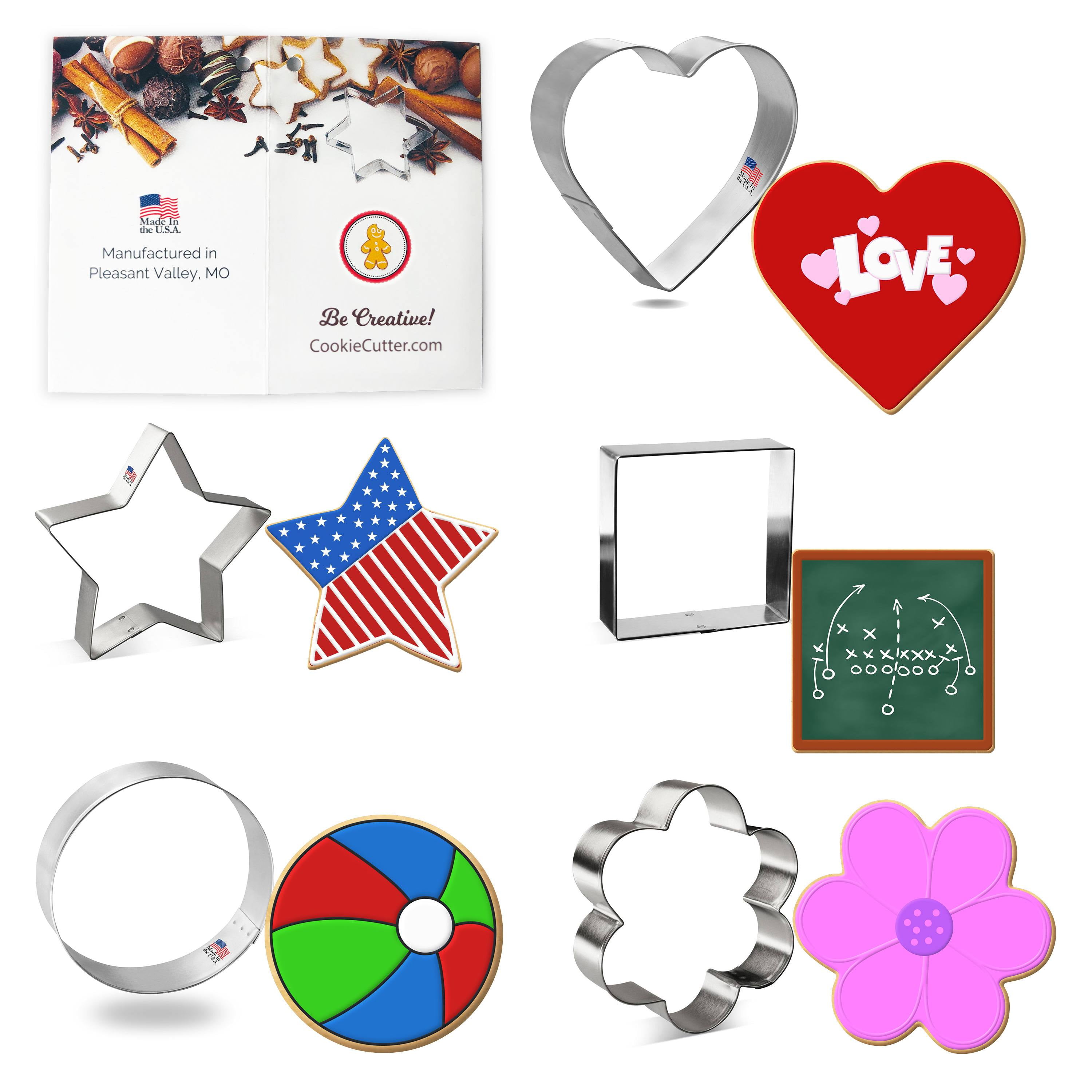 Foose Cookie Cutters Basic General Cookie Cutter 5 Pc Set 3-3.75 in ...