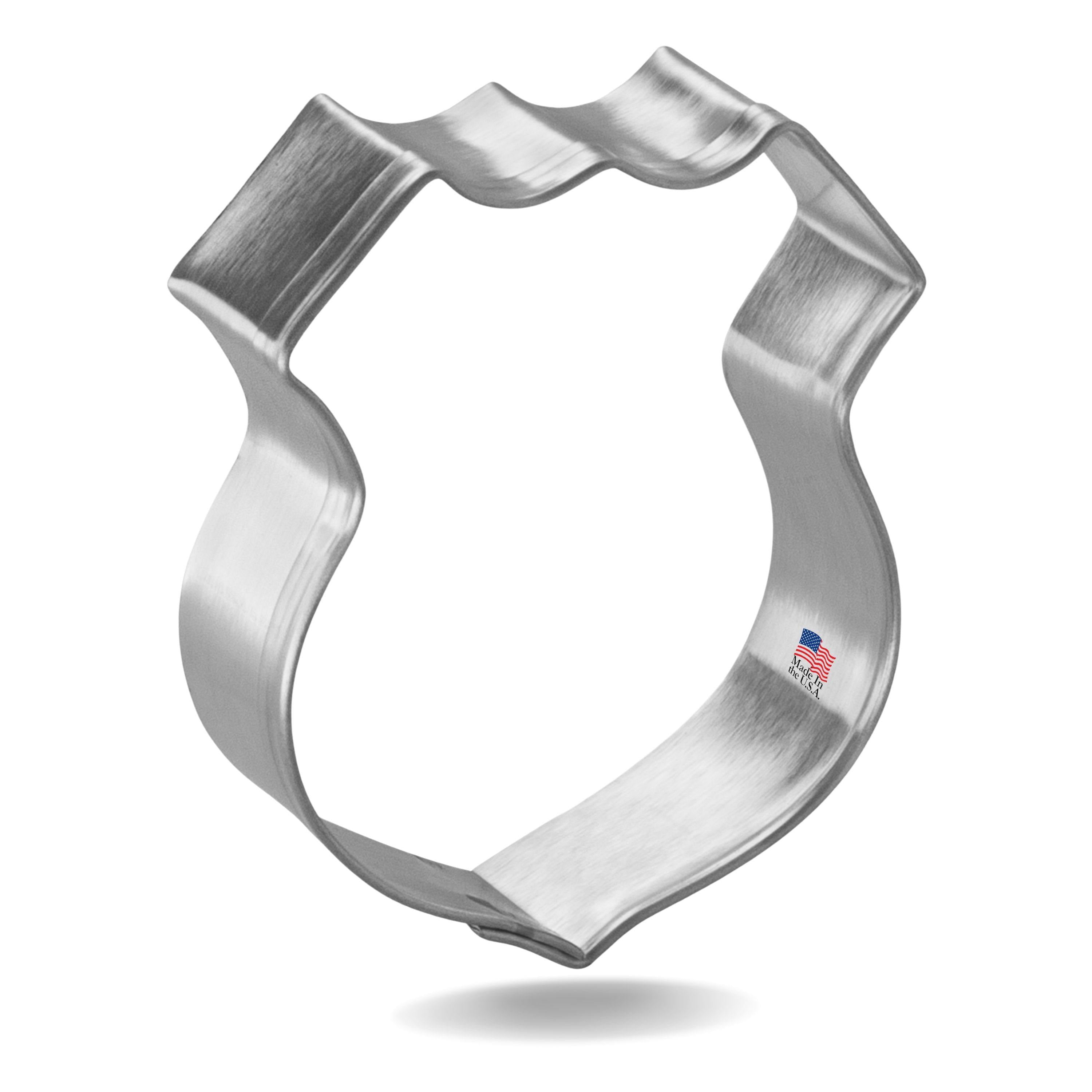 Foose Cookie Cutters Mini Police Shield Badge Shape Cookie Cutter 1.75 ...