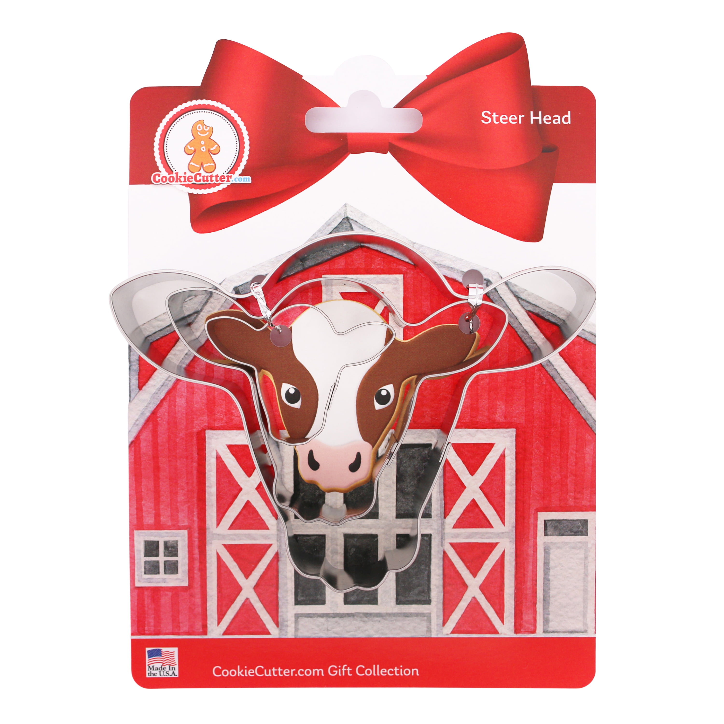 Foose Cookie Cutters Steer Head Cookie Cutter 3 Piece Cow Farm Set Hang ...