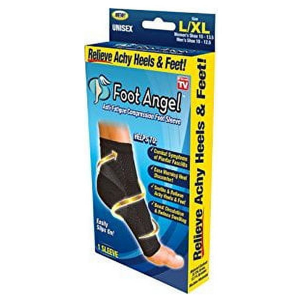 Foot Angel Anti-Fatigue Compression Foot Sleeve, Relieve Achy Heels and ...
