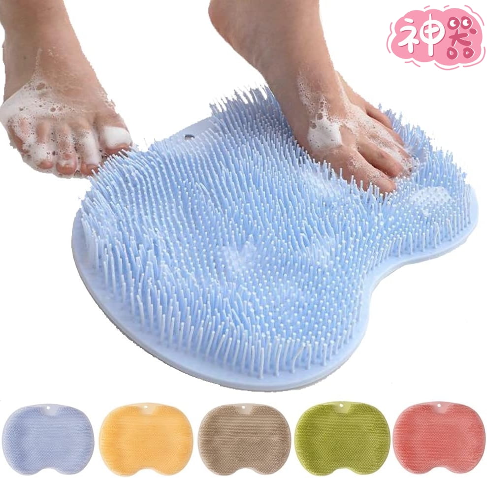 Foot Back Cleaning Pad, 2024 Upgrade Shower Foot Scrubber Mat Slip ...