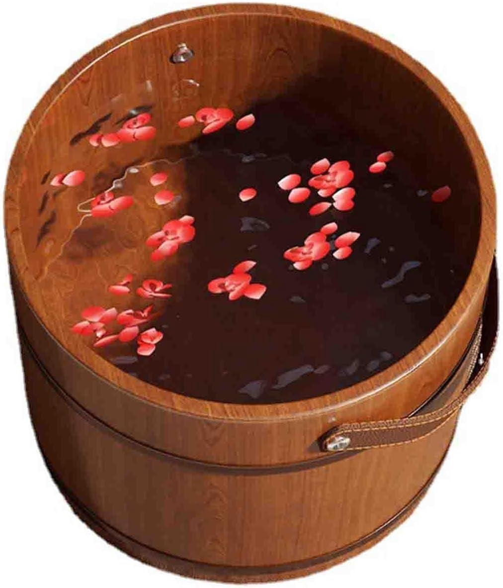 Foot Bath Barrel, 31X23.5CM Wooden Foot Basin, Solid Wood Foot Tub ...