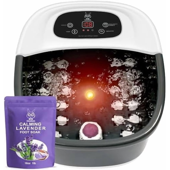 Foot Bath with Heat Bubbles and Vibration Massage and Jets, 16 OZ ...
