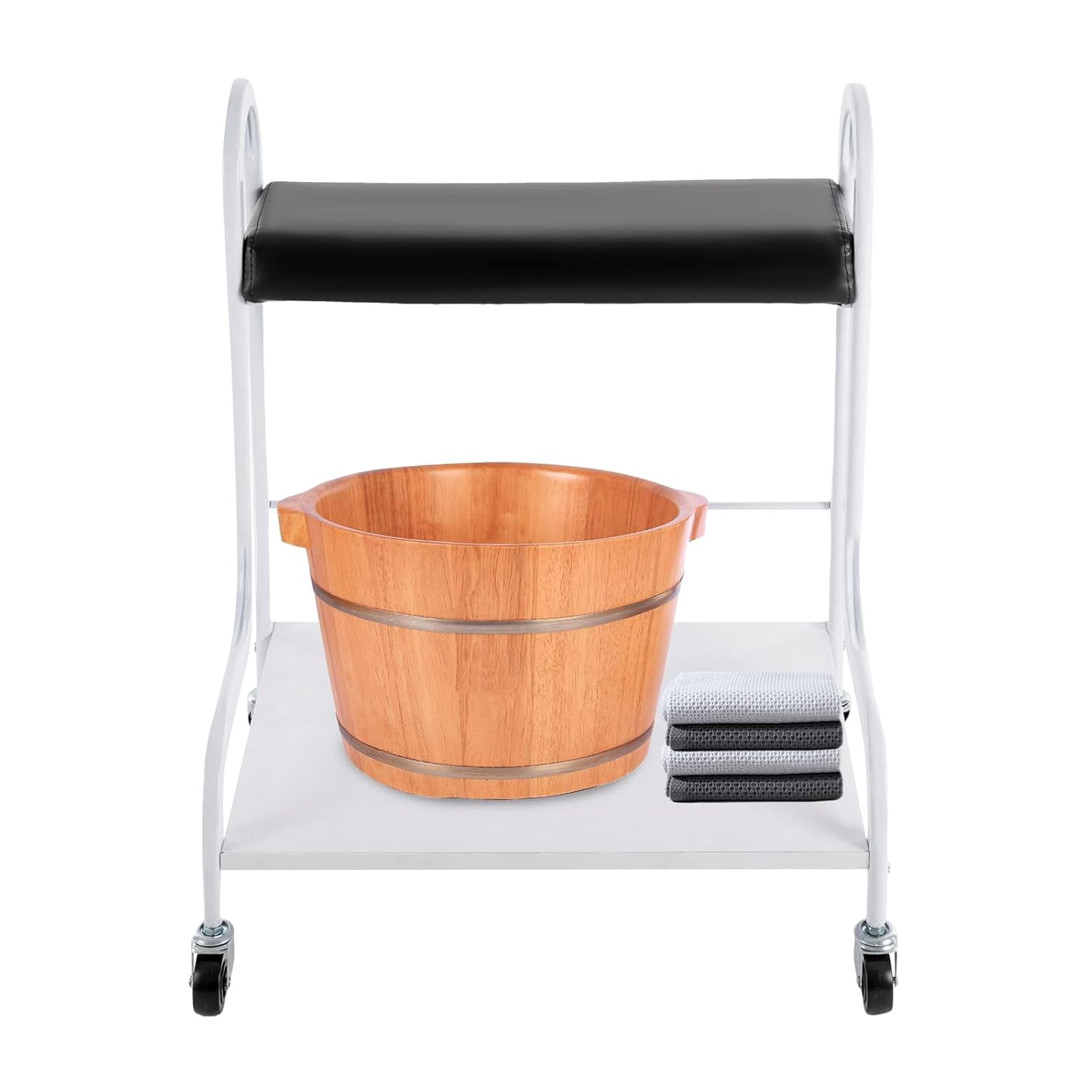 Foot Bath Spa Portable Trolley Cart, Floor-Standing Footrest Stand Cart ...