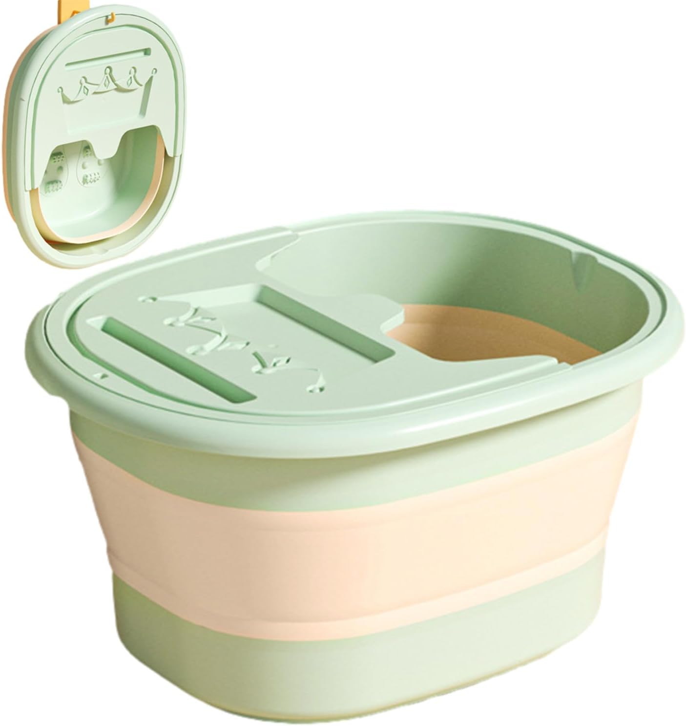Foot Bucket for Soaking Feet, Foldable Foot Bath Basin with Massage ...