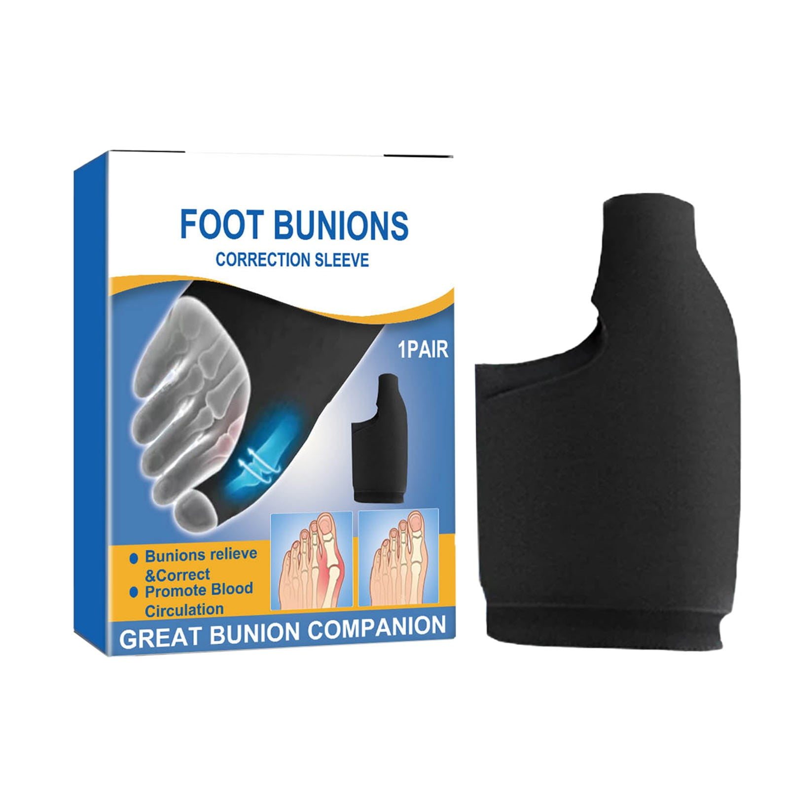 Foot Bunions Correction Sleeve - Split Toe Design, Relieves Discomfort ...
