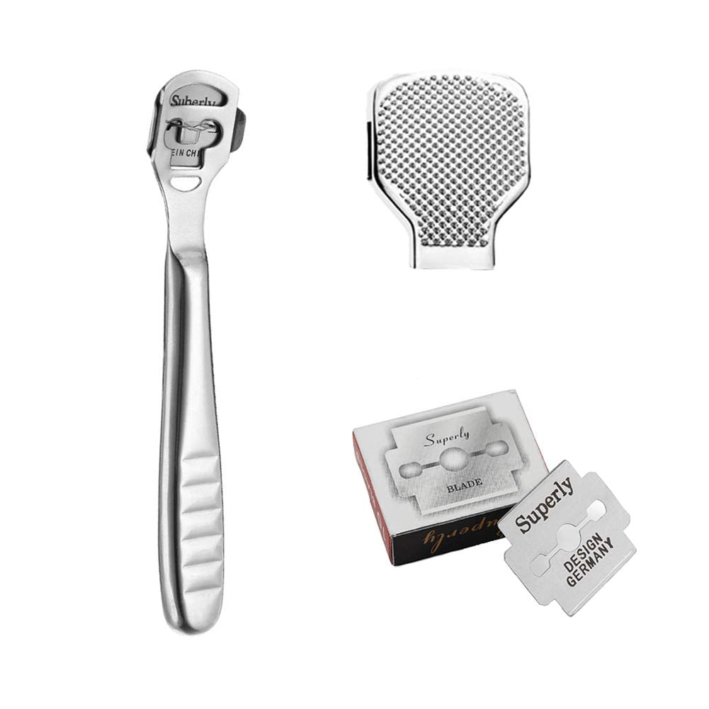 Foot Callus Shaver Tools Set, 10 Blades and File Head with Portable ...