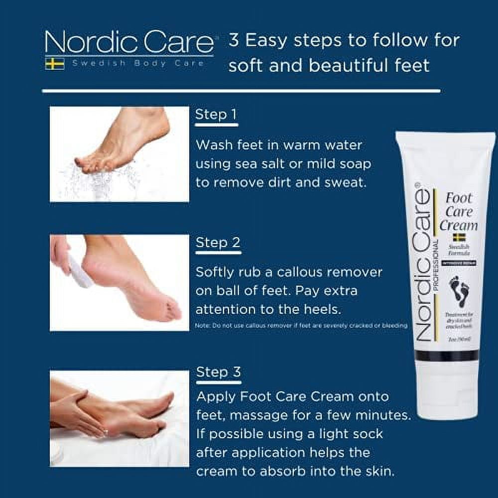 Foot Cream by Nordic Care for dry skin and cracked heels, 32oz with ...