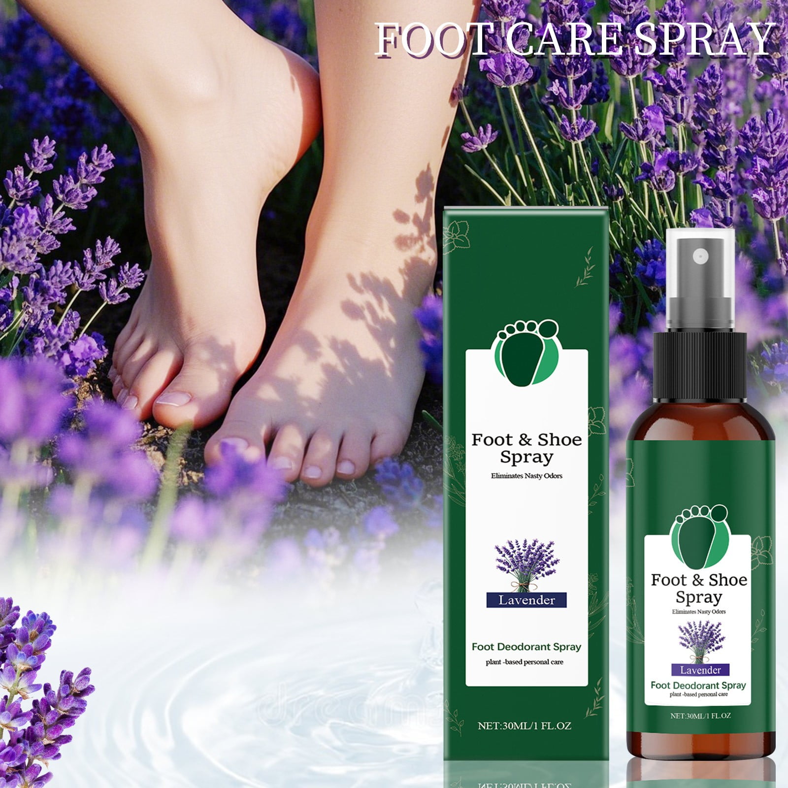Foot Deodorant Spray, Shoe Odor Spray, Prevent Stinky Feet Non Pungent ...