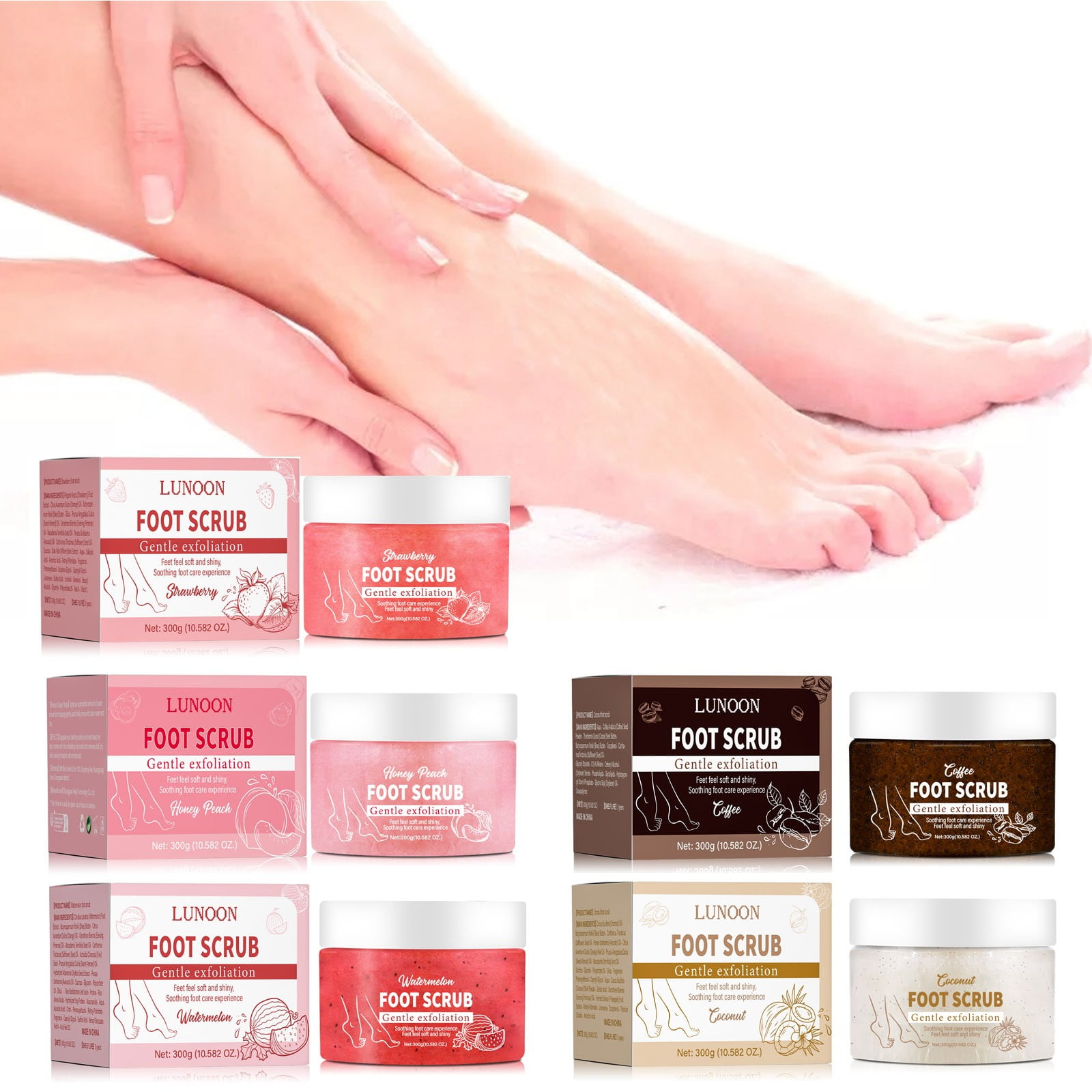 Foot Exfoliating Scrub, Intensive Hydration & Renewal, Fruit-Packed ...