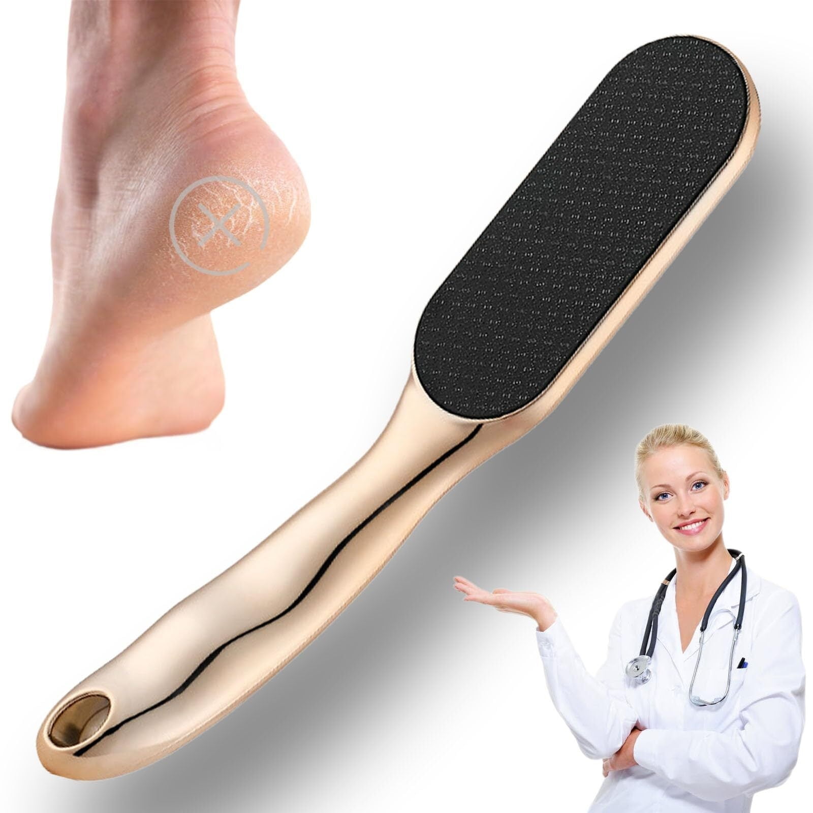 Foot File, 2025 Upgrade Veins Grain Foot File, Nano Glass Foot File ...