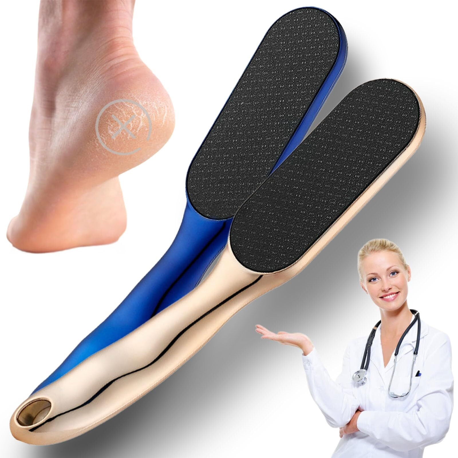 Foot File, 2025 Upgrade Veins Grain Foot File, Nano Glass Foot File ...