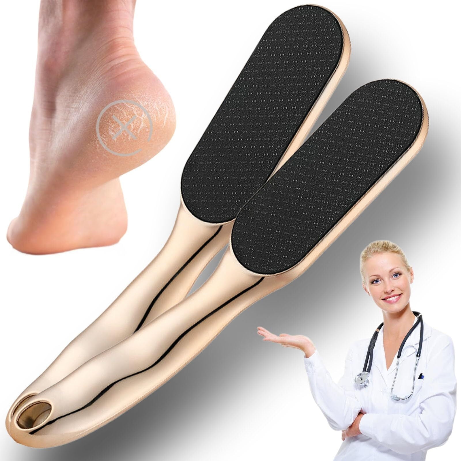 Foot File, 2025 Upgrade Veins Grain Foot File, Nano Glass Foot File ...