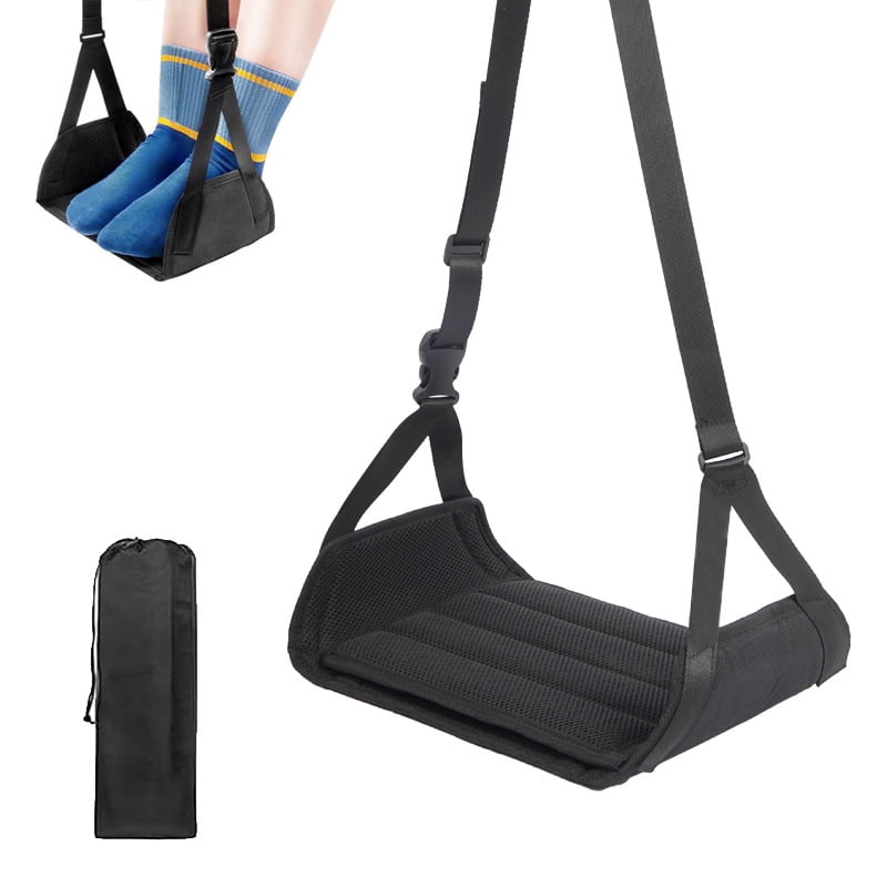 Foot Hammock for Plane Travel, No Collapse Thickened Bamboo Airplane ...