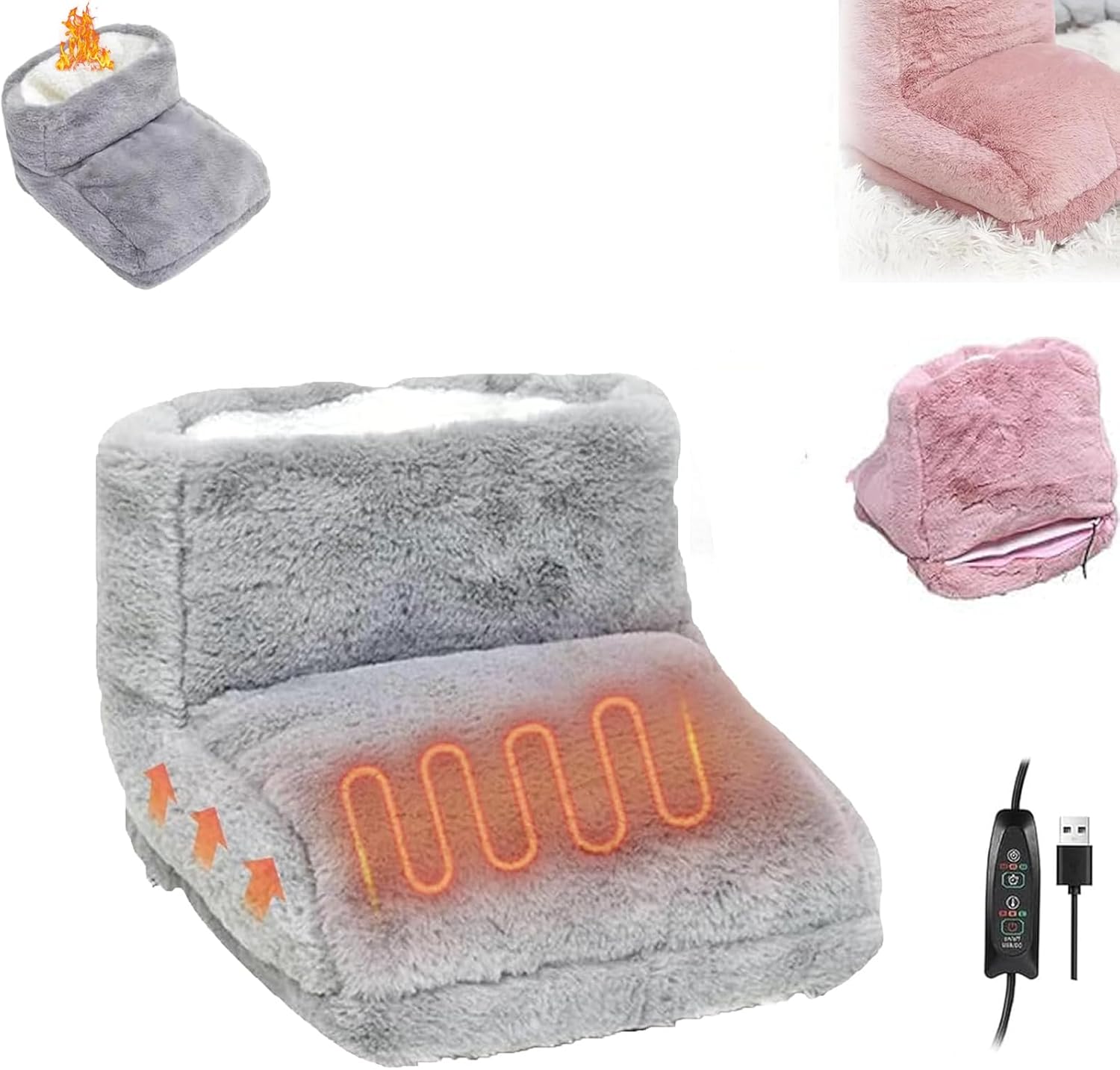 Foot Heating Slippers,Heated Slippers, Ideal for Offices and Bedrooms ...