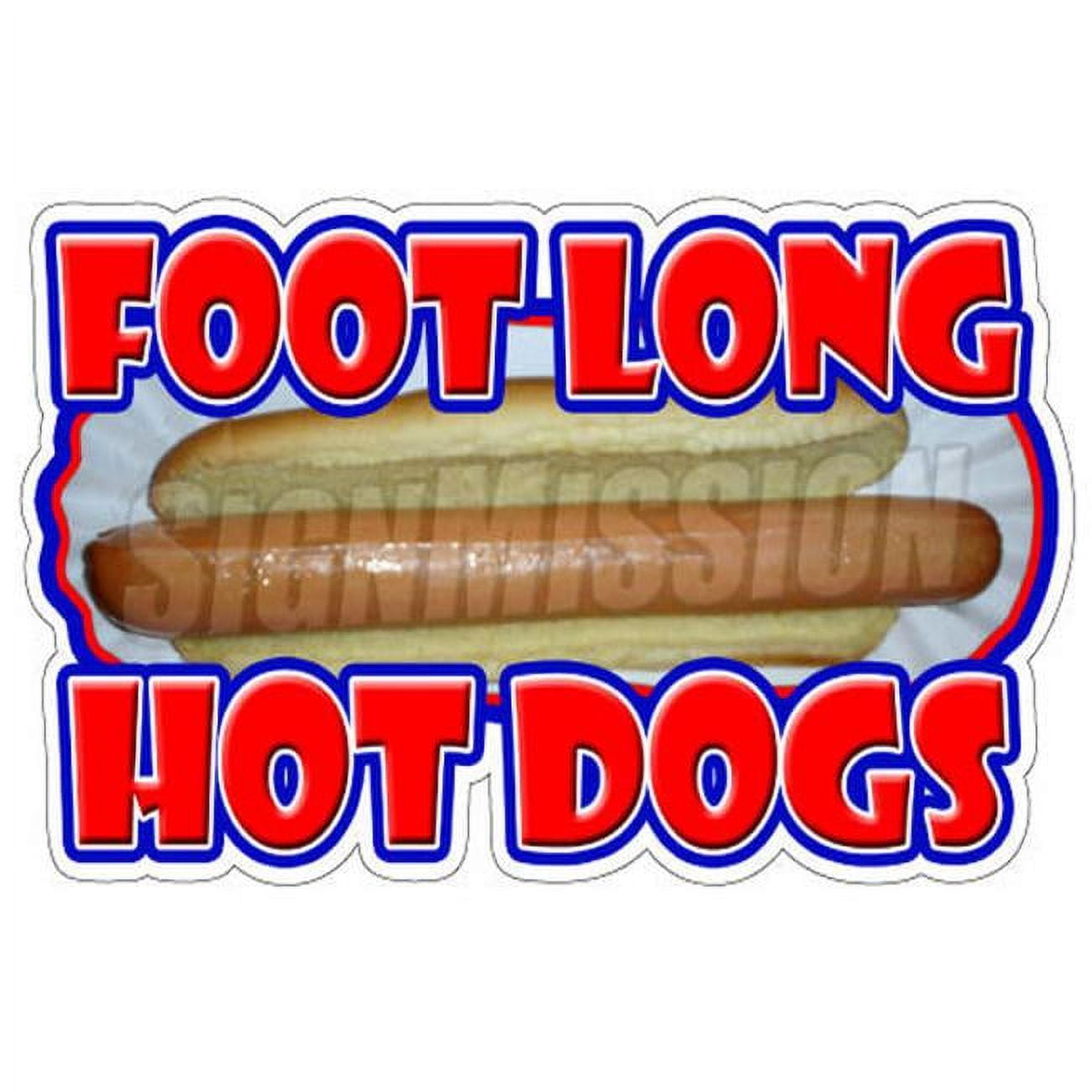 Foot Long Hot Dogs Decal Footlong Dog Sign - Stand Cart - Walmart.com