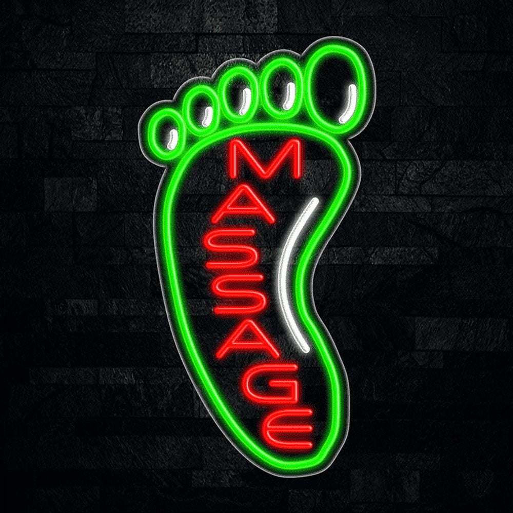 Foot Massage-LED Neon Sign 18"L x 33"H #31288 - Walmart.com