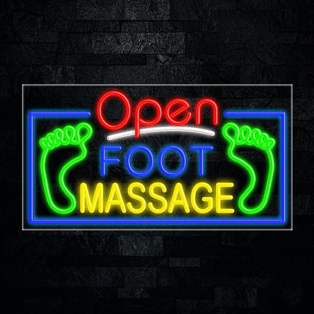 Foot Massage LED Neon Sign 33"L x 18"H #35502 - Walmart.com