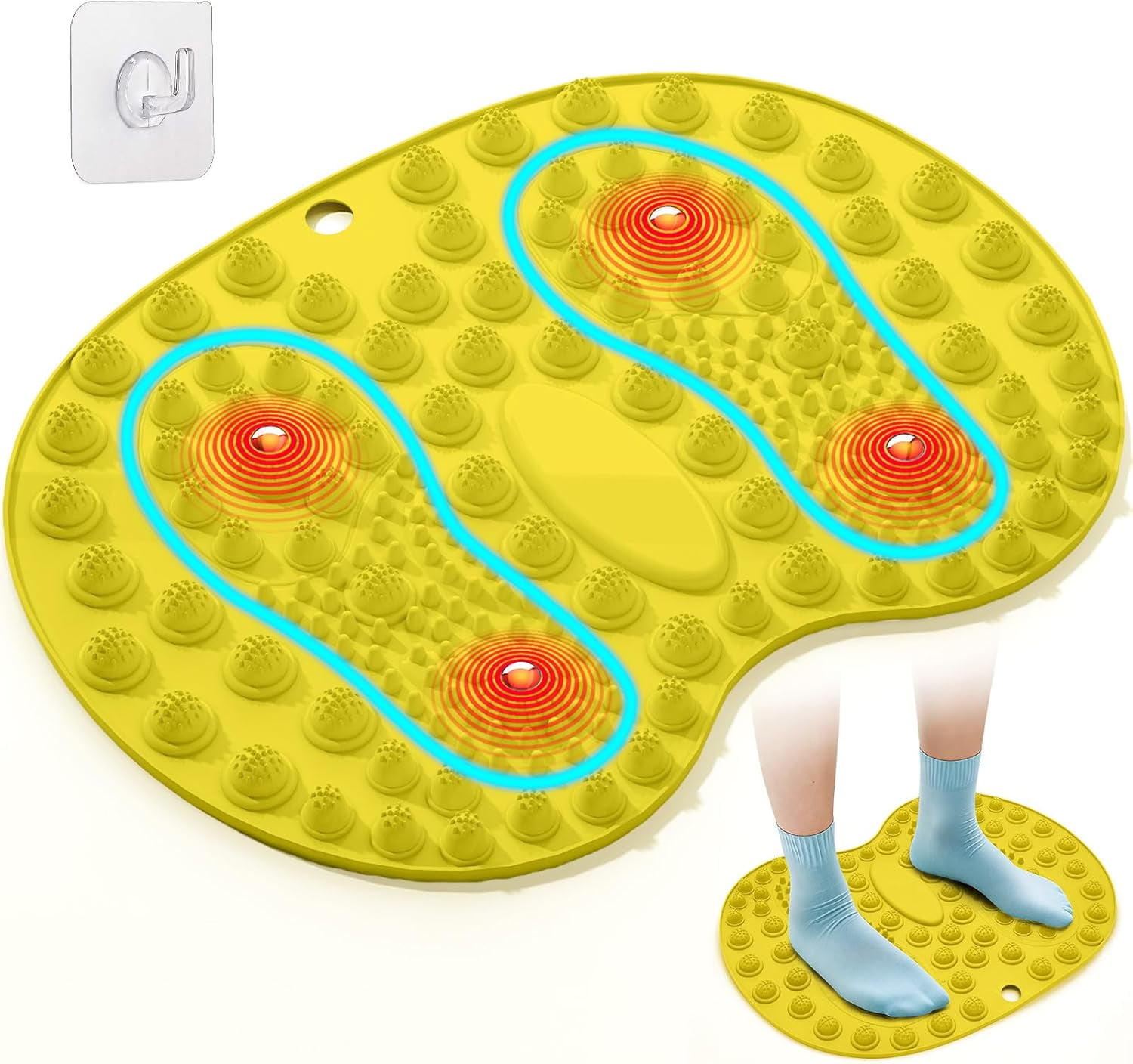 Foot Massage Mat, Big Foot Reflexology Mat with Magnetic Therapy, Foot ...