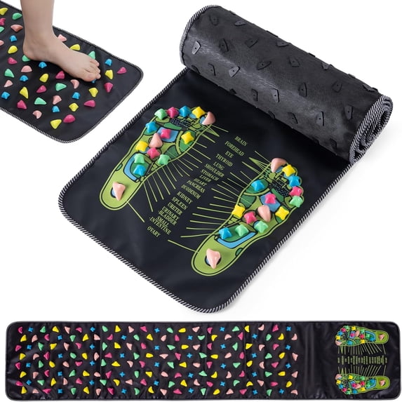 Foot Massage Mat, Reflexology Walk Stone Road Acupressure Mat with ...