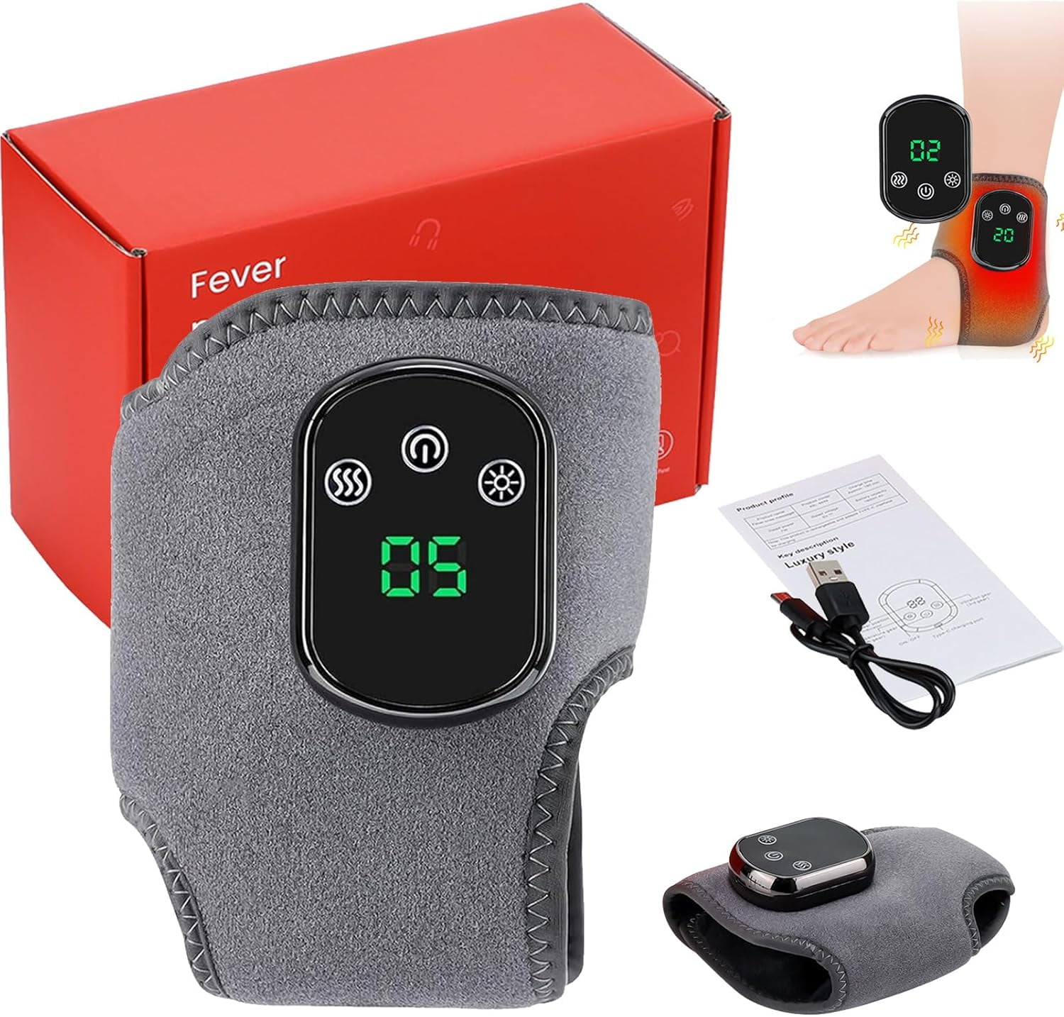 Foot Massager, 3-in-1 Foot Revive Massager with 3 Vibration Mode,5 Heat ...