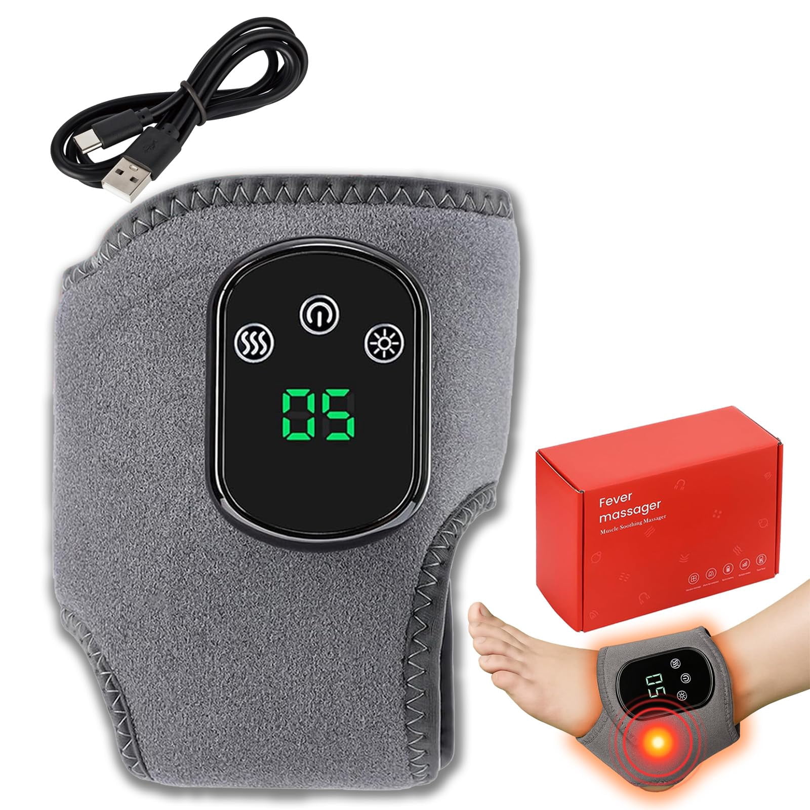 Foot Massager, Cordless Foot Revive Massager, Heated Feet & Relief ...