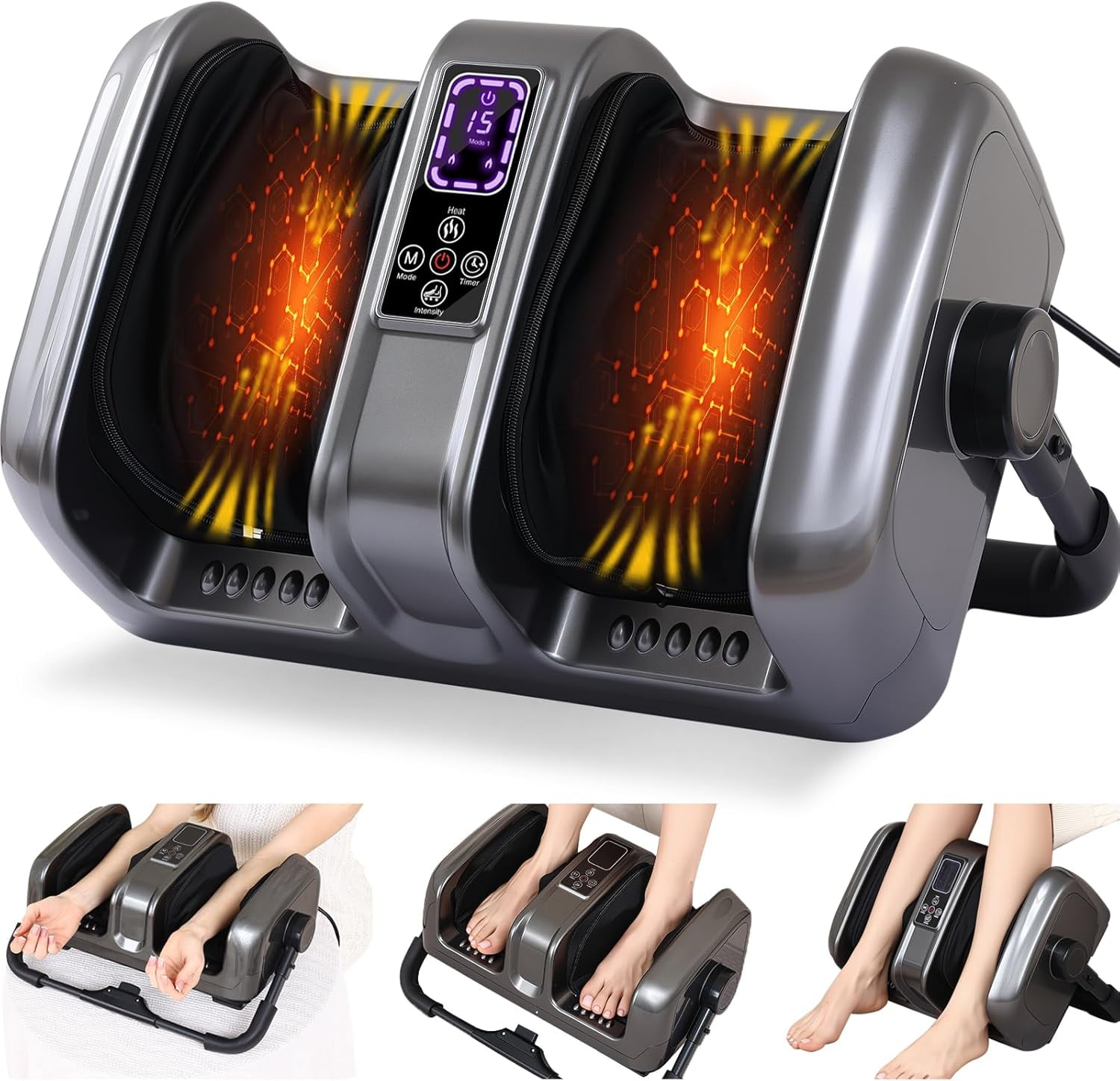 Foot Massager, Deep Shiatsu Massage, Kneading and Rolling Foot, Calf ...