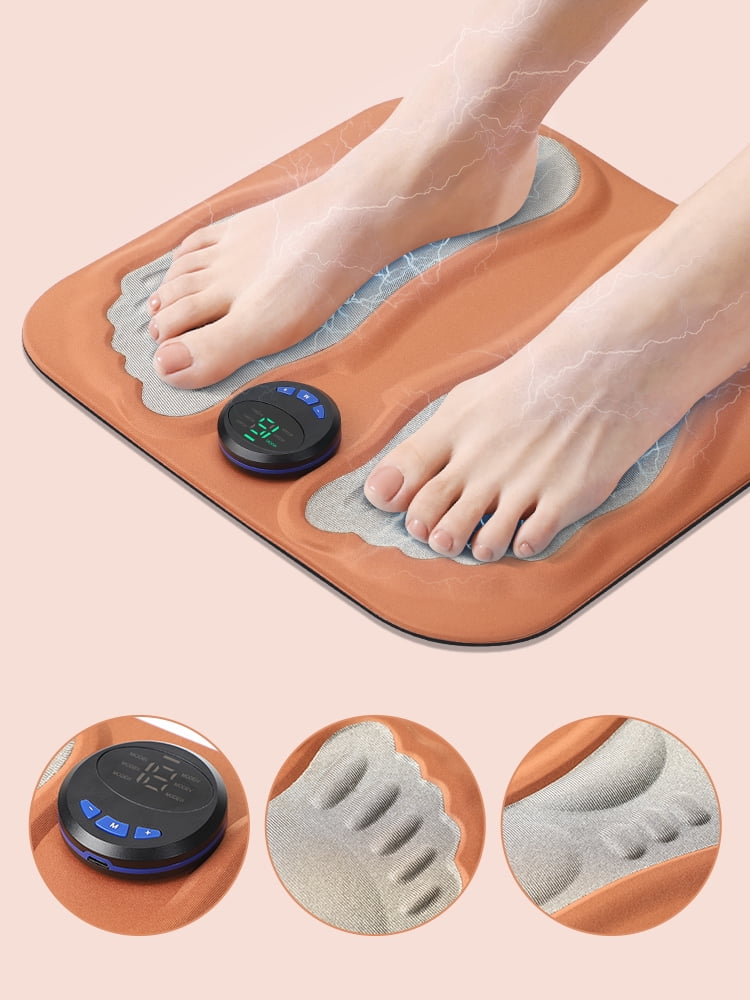 Foot Massager Mat Foot Stimulator,Portable and Rechargeable Feet Massager Pad,Micro-current ...