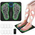EMS Foot Massager Mat with Remote Control, 2-in-1 Back & Legs ...