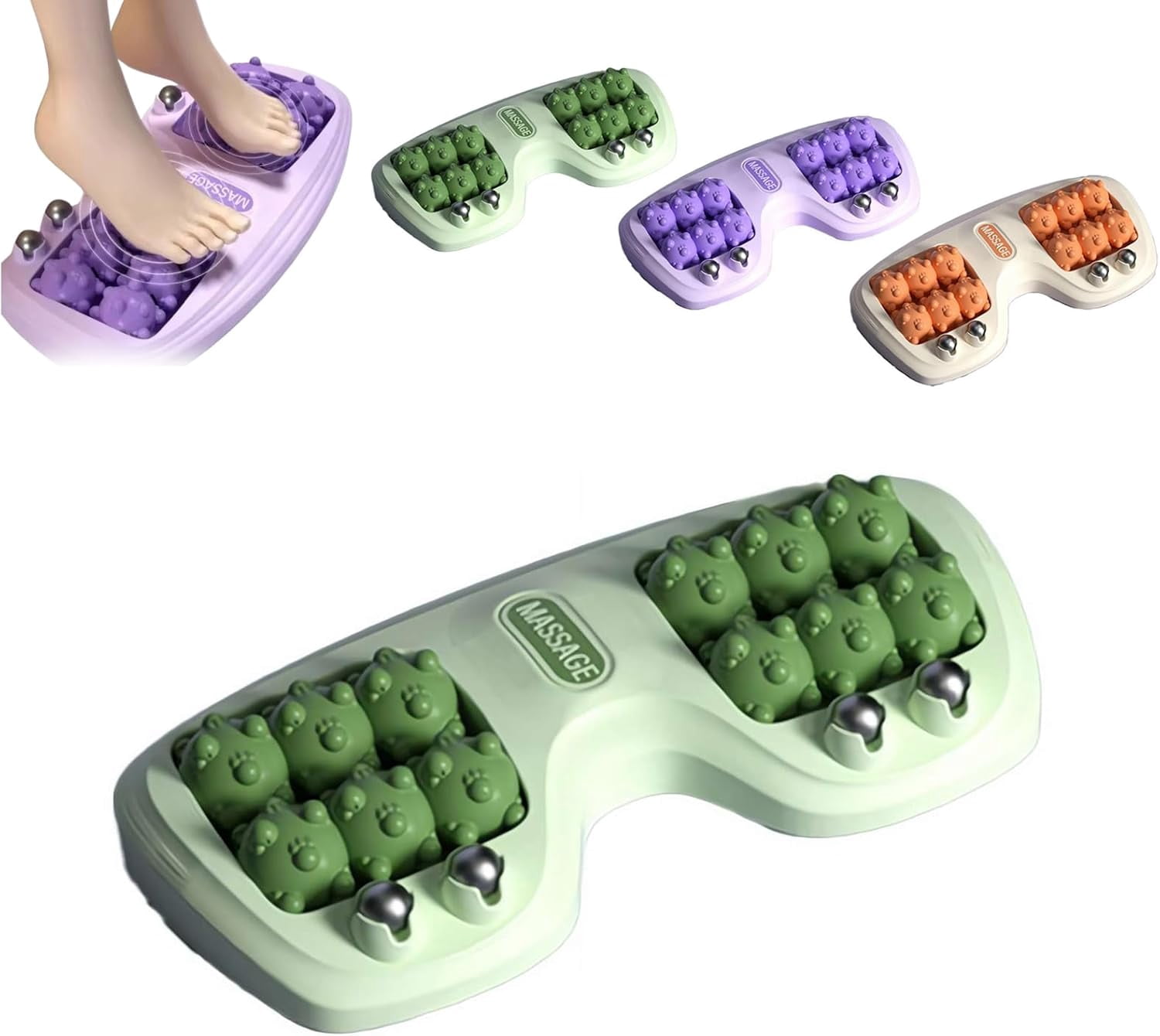 Foot Massager Roller for Plantar Fasciitis Relief, Cat Paw Reflexology ...