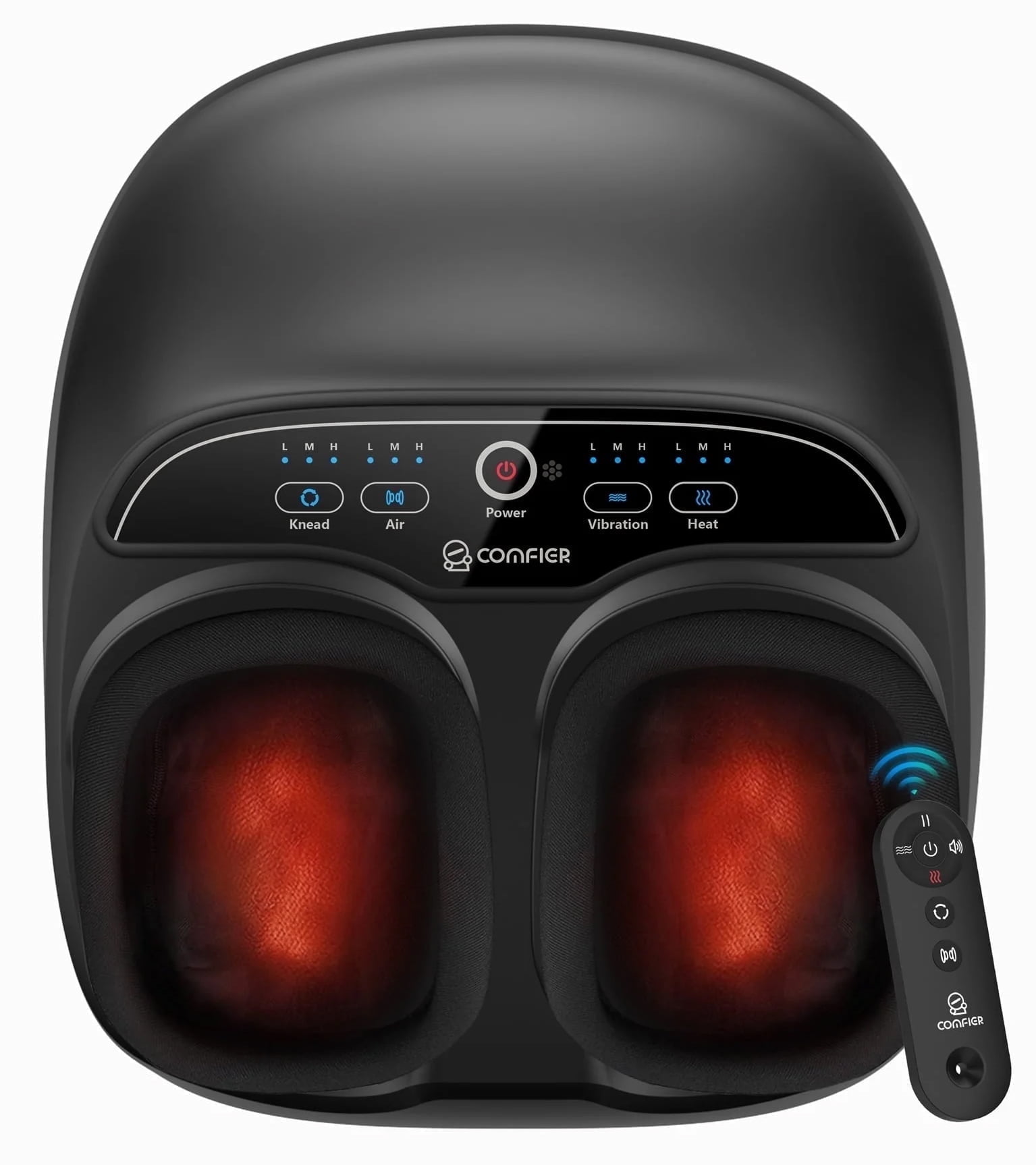Comfier Foot Massager with Heat, Shiatsu Kneading, Remote Control, Fits ...